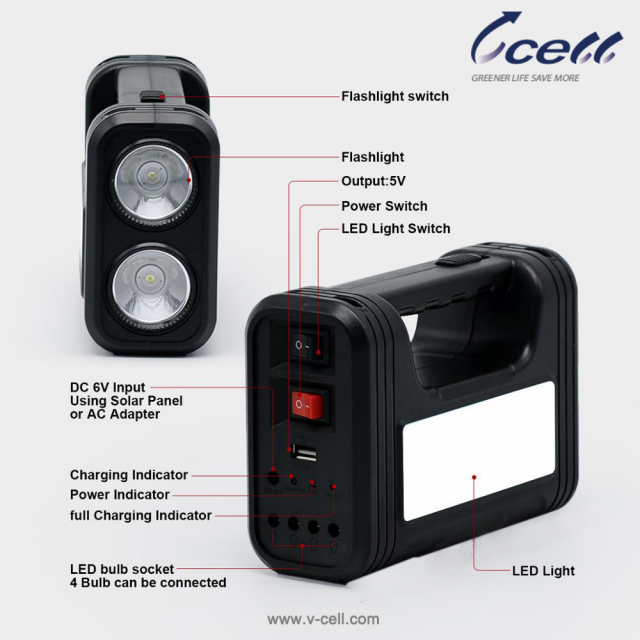 Emergency Solar Power Lighting Kit